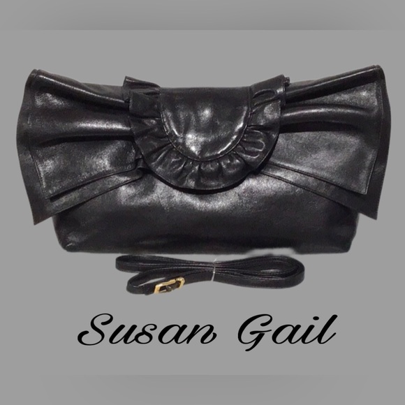 Susan Gail | Bags | Vintage Susan Gail Leather Clutchshoulder Bag With ...
